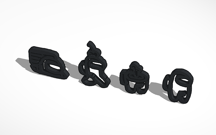 3D design Among us 2D - Tinkercad