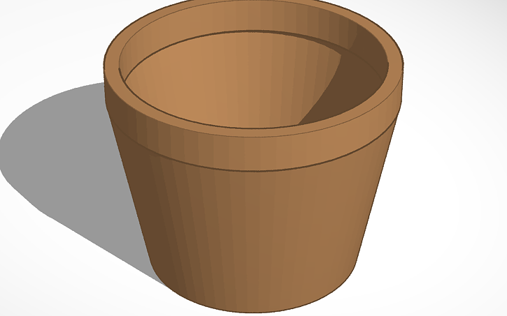 3D design flower pot - Tinkercad