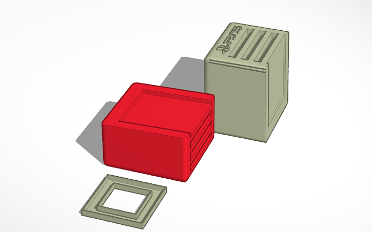 3D design ps5 box-game holder with RGB BAR - Tinkercad