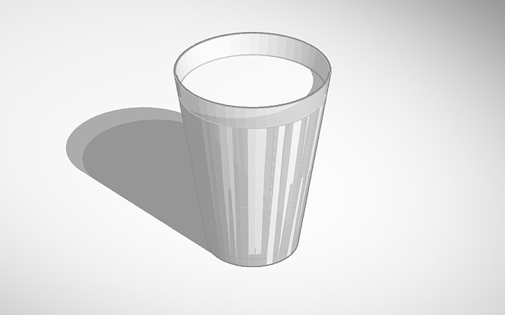 3D design Cup of milk - Tinkercad