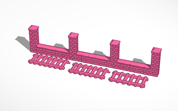 3D design wall columns - Tinkercad