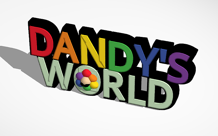 3D design Dandy's World Logo - Tinkercad