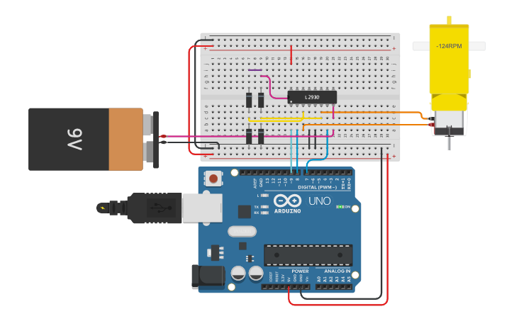 Circuit design CH8_3_DC_Motor_PWM - Tinkercad