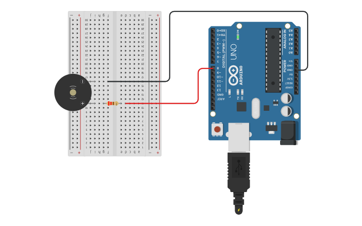 Circuit design buzzerr - Tinkercad