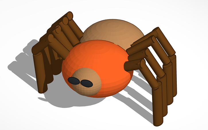 3D design spider - Tinkercad