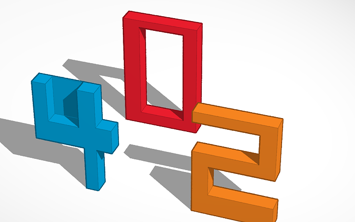 3D design Numbers - Tinkercad