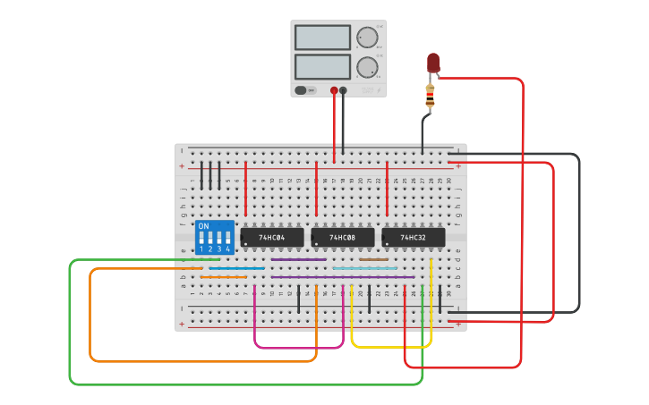 Circuit Design Using Basic Gates Tinkercad