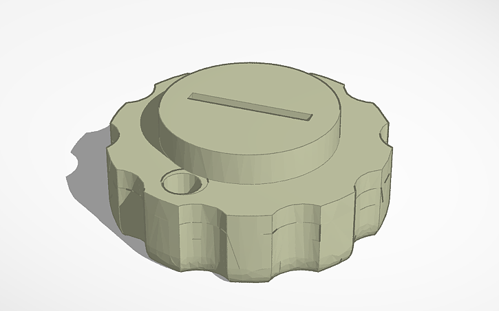 3D design OMTECH HV Key Knob with Hole - Tinkercad