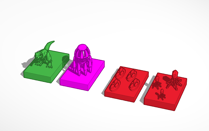 3D design Board Game Pieces - Tinkercad