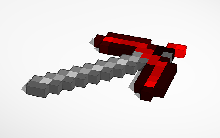 3D design TNT pickaxe - Tinkercad