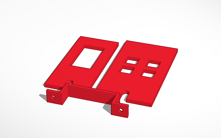 3D design Flow Meter and Controller Support - Tinkercad