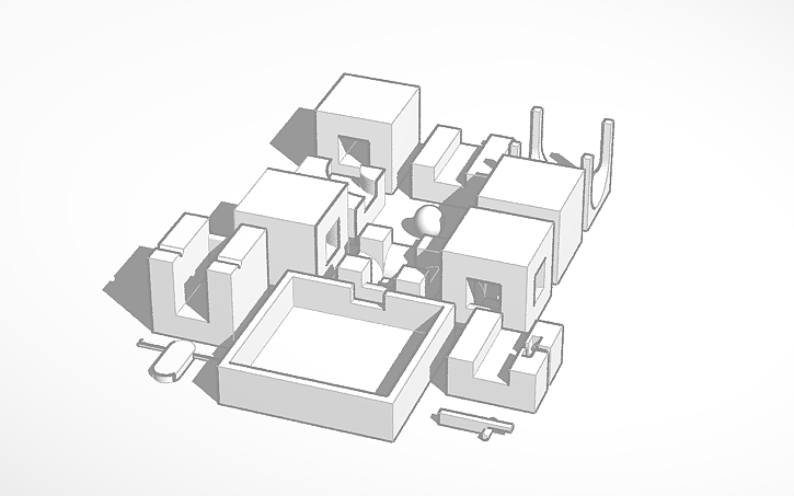 3D design Tier 1 Marble Run Blocks - Tinkercad