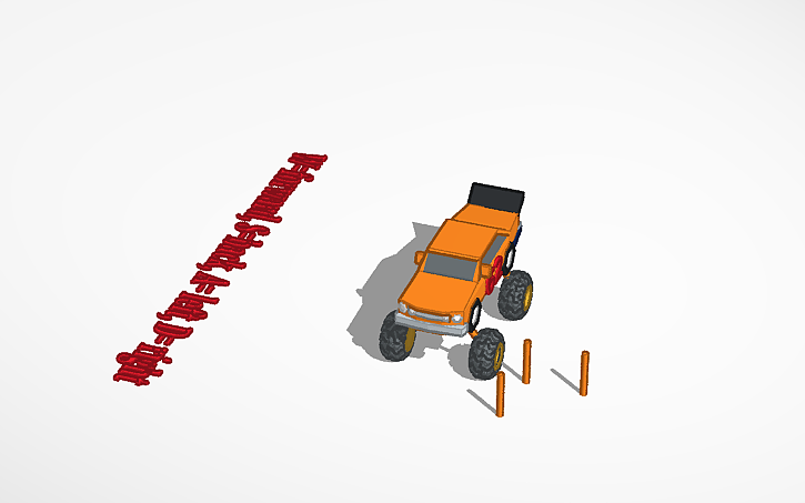 3D design Keyboard-controlled offroad truck - Tinkercad