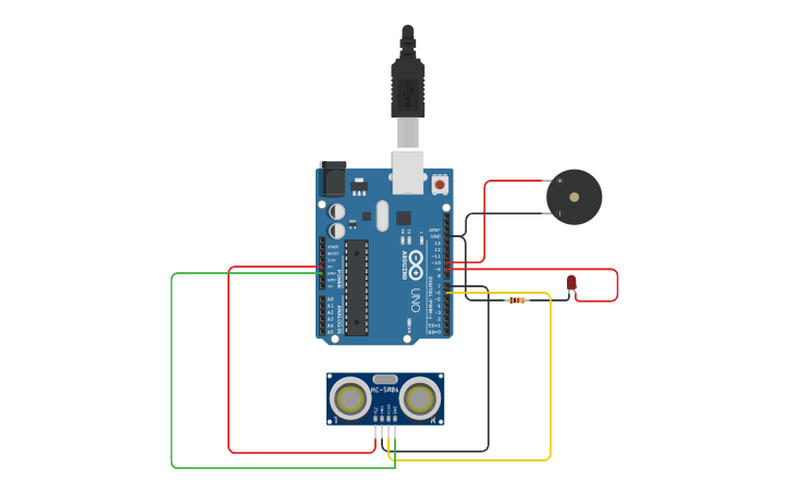 Circuit design Sound-Activated Alarm System - Tinkercad
