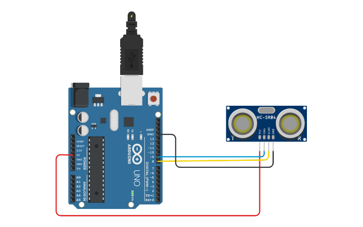 Circuit design Object Detection System - Tinkercad