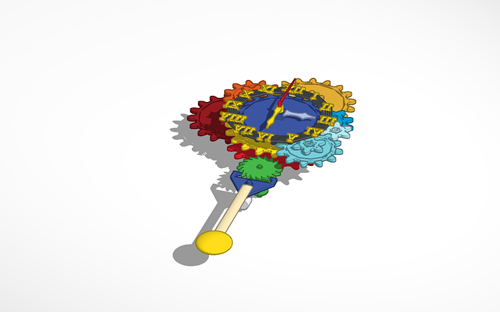 3D design Clock Movement (w/o frame or shafts) - Tinkercad