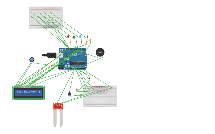 Circuit Design Plant Monitoring System Tinkercad