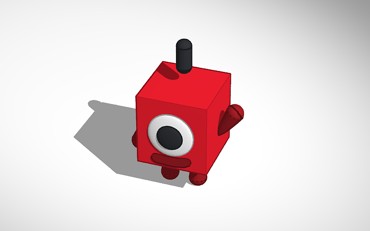 3D design Numberblock 1 - Tinkercad