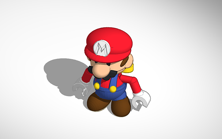 3D design Mini-Mario toy (Completed) - Tinkercad
