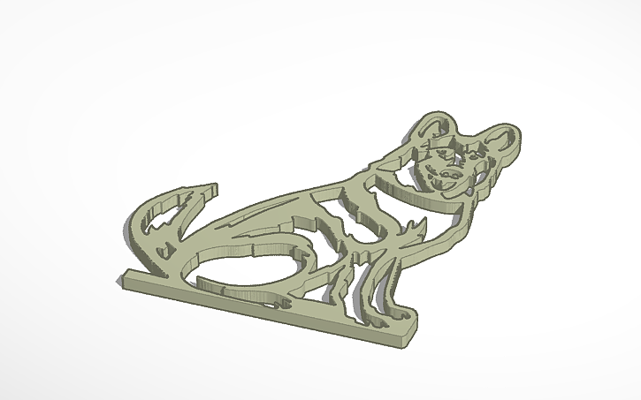 3D design German Shepherd - Tinkercad