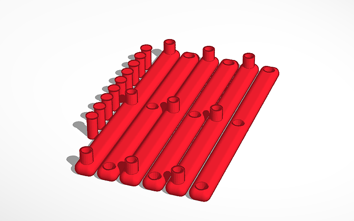 3D design extending arm links - Tinkercad