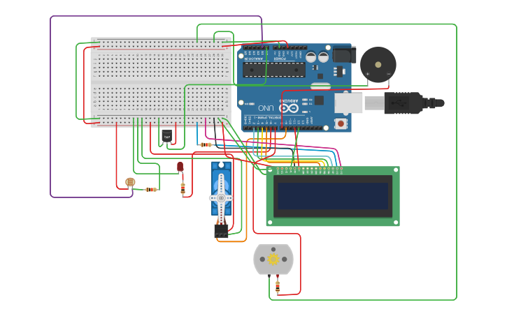 Circuit design SMART HOME AUTOMATION SYSTEM - Tinkercad