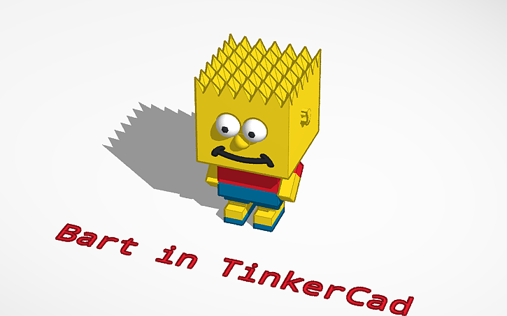 3D design Bart Simpson (TinkerCad) - Tinkercad