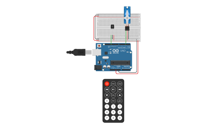 Circuit design IR-remote - Tinkercad