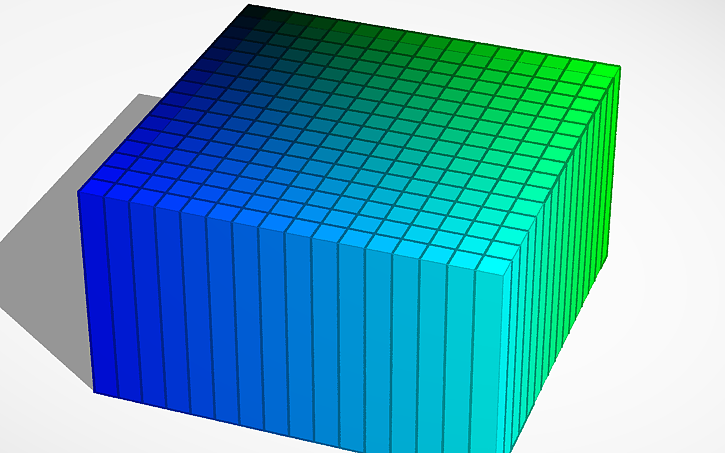 3D design Blue-Green Gradient - Tinkercad
