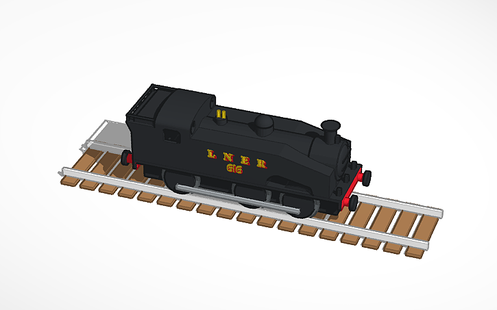3D design L.N.E.R. J50 Tank Engine No.616 - Tinkercad