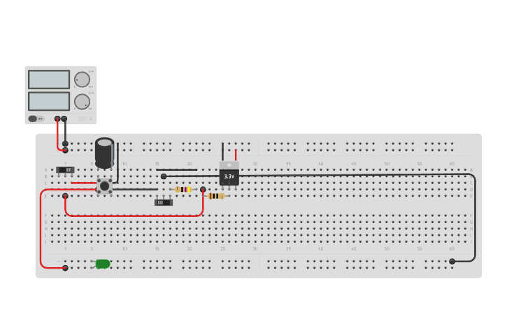 Circuit design LED driver - Tinkercad