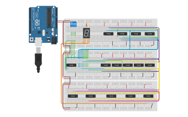 Circuit design 7 segment decoder using basic logic gates (NOT, AND, OR ...