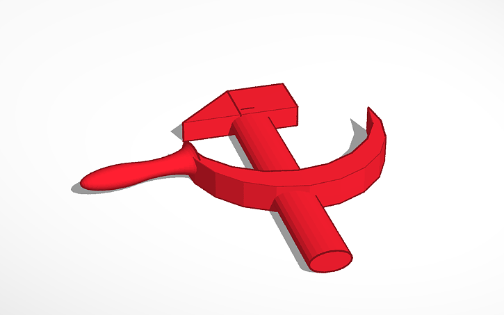 3D design Communist flag simple - Tinkercad