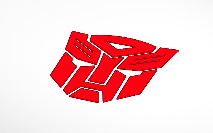 3D design Transformers Autobot Logo - Tinkercad