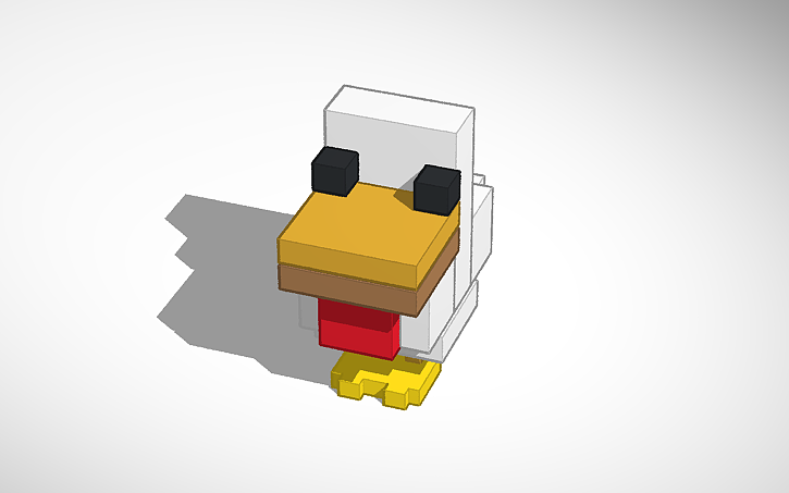 3D design Pollo bebé de Minecraft - Tinkercad