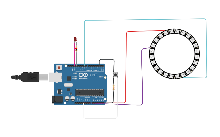 Circuit design light ring - Tinkercad