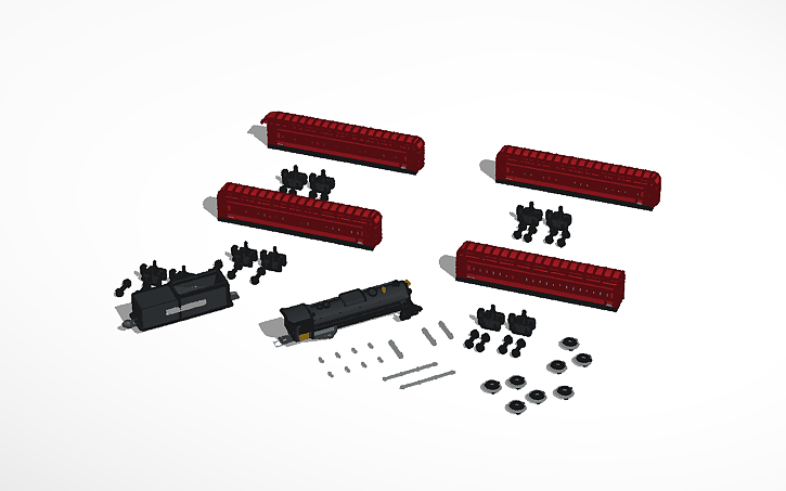 3D design mini 3d-printable polar express - Tinkercad