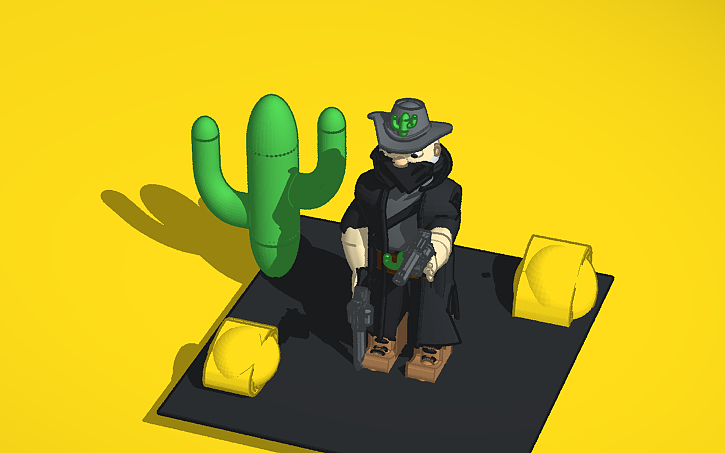 3D design El Cactus Amigo. The Old West Gunslinger - Tinkercad