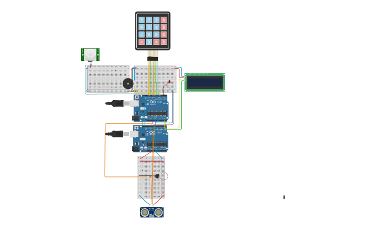 Circuit Design Copy Of Ingreso Por Contraseña Con Teclado Matricial 4x4 Y Lcd Tinkercad