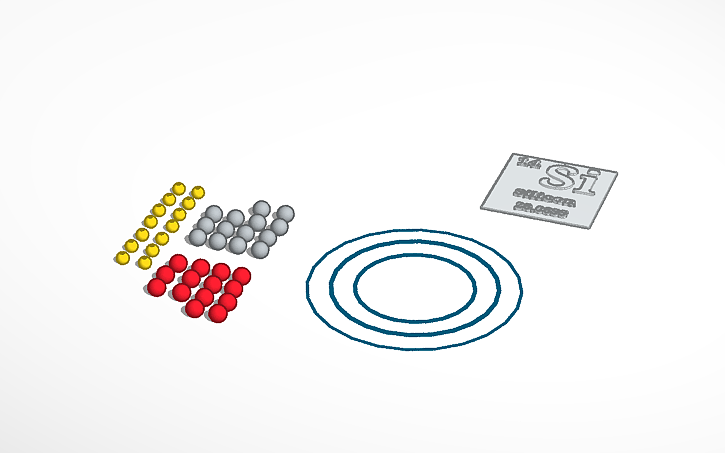 3D design Atom Model - Tinkercad