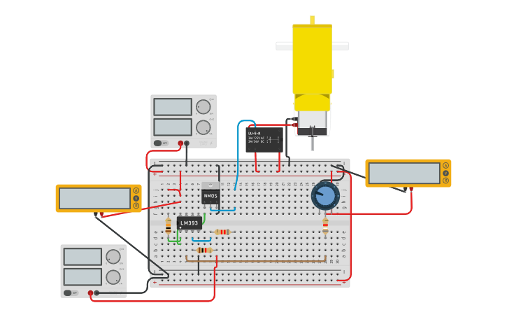 Circuit design LM393 - Tinkercad