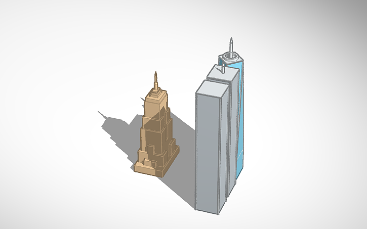 3D design Tall Buildings - Tinkercad