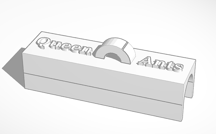 3D design Queen ant test tube cover - Tinkercad