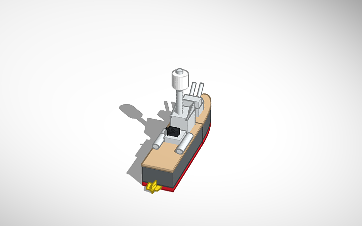 3D design Torpedo boat - Tinkercad