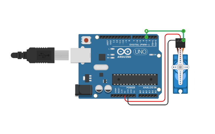 Circuit design Servo With Arduino - Tinkercad