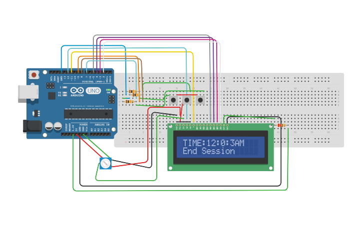 Circuit design Clock - Tinkercad