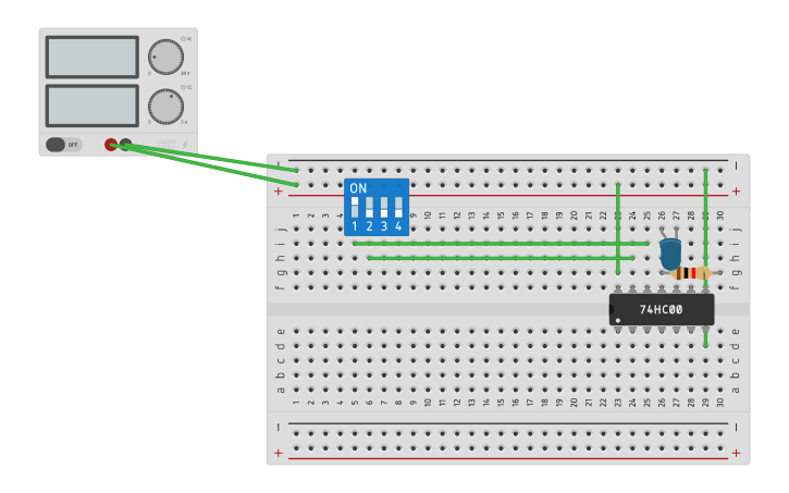 Circuit design NAND CIRCUIT - Tinkercad