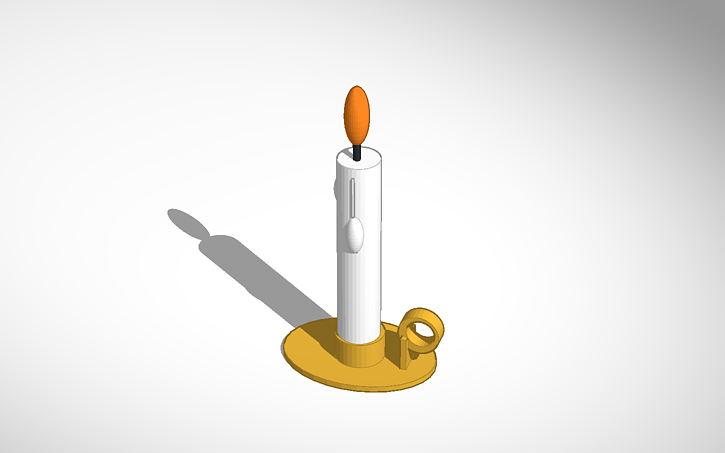 3D design candle - Tinkercad