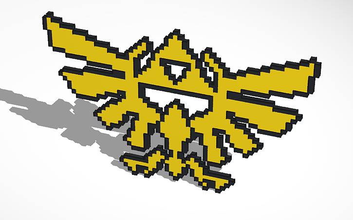 3D design hyrule crest - Tinkercad