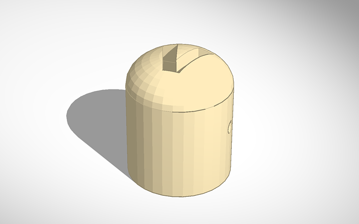 3D design Guitar Volume Dome Knob - Tinkercad